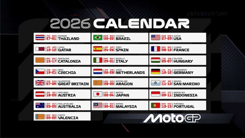 calendario motogp 2026 - Motospia